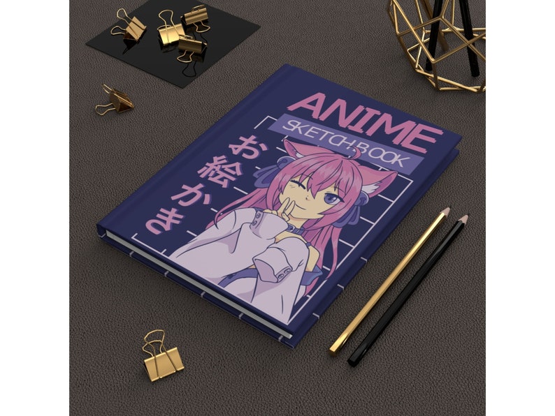 Anime Girl Hardcover Journal Kawaii Notebook Anime Manga Kawaii Lover ...
