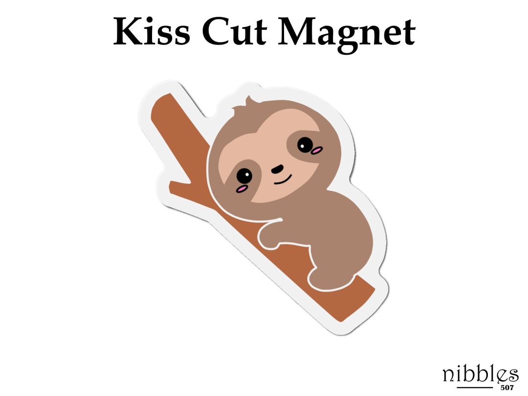 Cute Kawaii Sloth Kiss Magnet Fridge Magnet Birthday Gift - Etsy