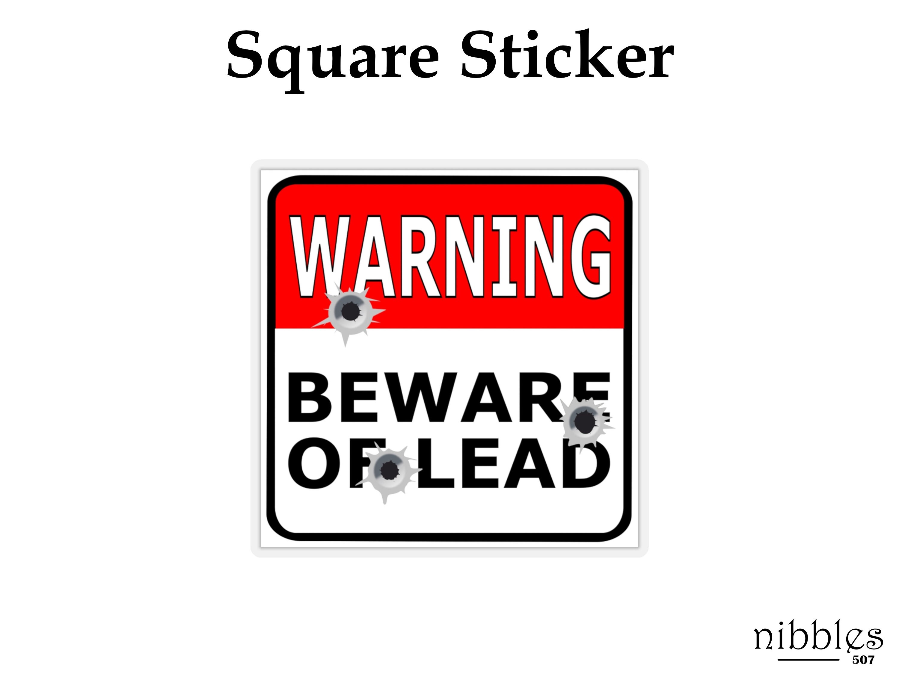 Beware of Lead Stickers Magnets Decal Fridge Magnet - Etsy