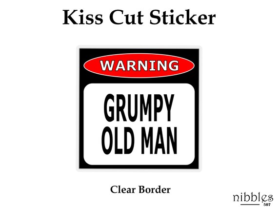 Grumpy Old Man Stickers Magnets Decal Fridge Magnet | Etsy