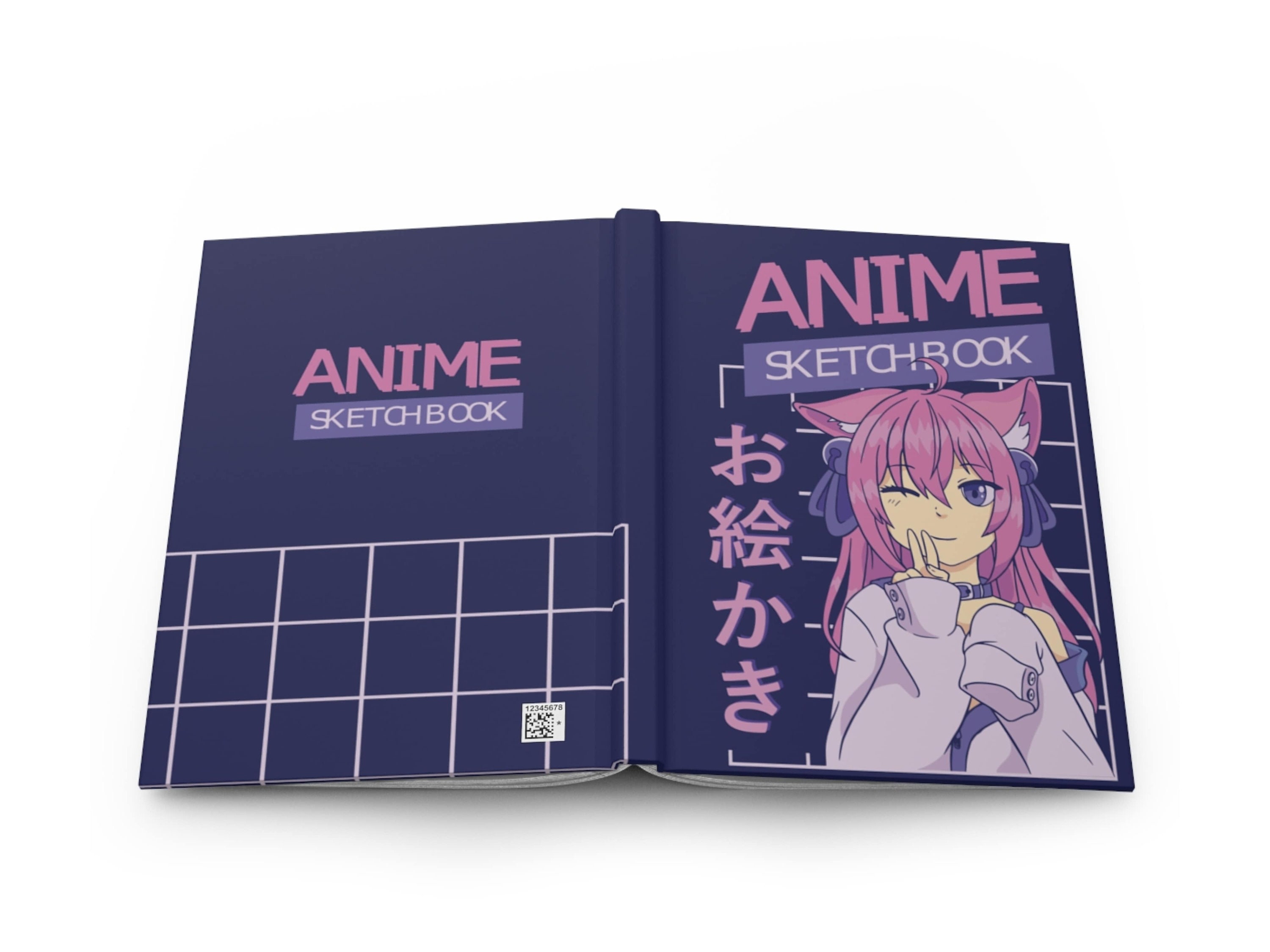 Anime Girl Hardcover Journal Kawaii Notebook Anime Manga Kawaii Lover ...