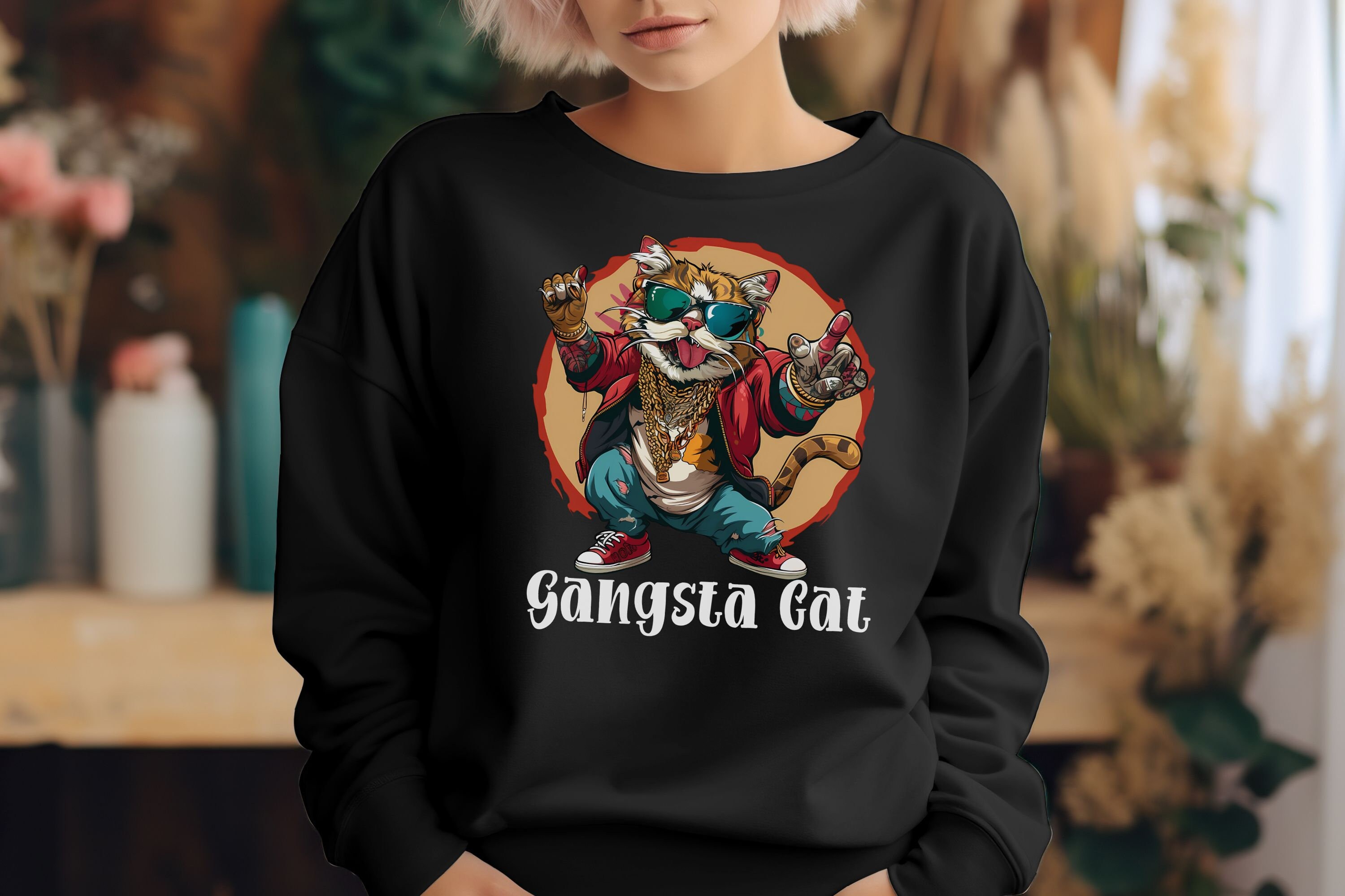 Gangsta Cat PNG, Street Style Feline Design, Cat Lover PNG, Cat Design ...