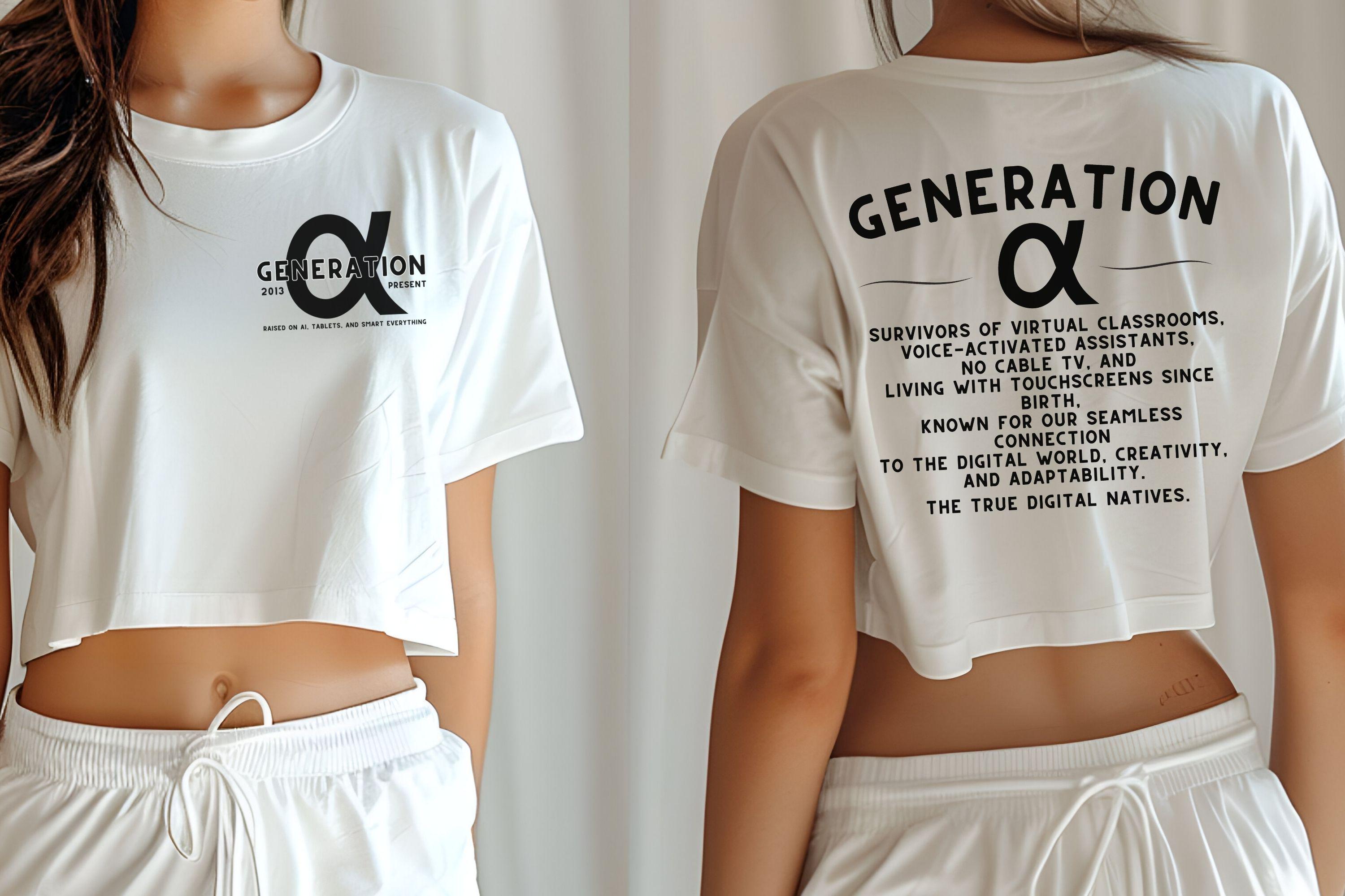 Generations X, Y, Z & Alpha PNG Bundle: Retro Designs (digital Download ...