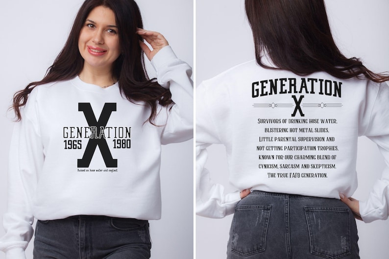 Generations X, Y, Z & Alpha PNG Bundle: Retro Designs (digital Download ...