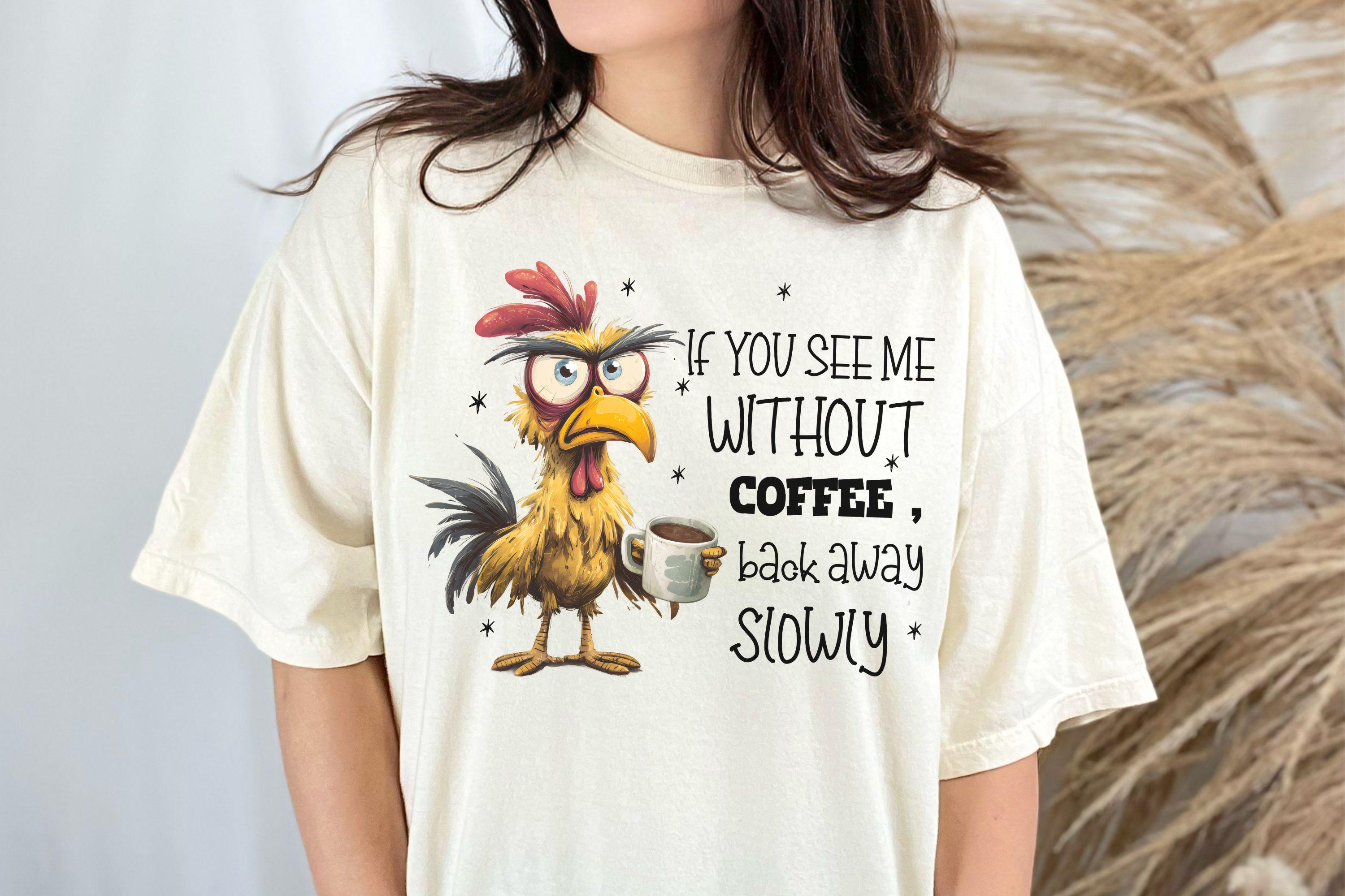 Grumpy Coffee Chicken PNG: Funny Sarcastic Design (digital Download) - Etsy