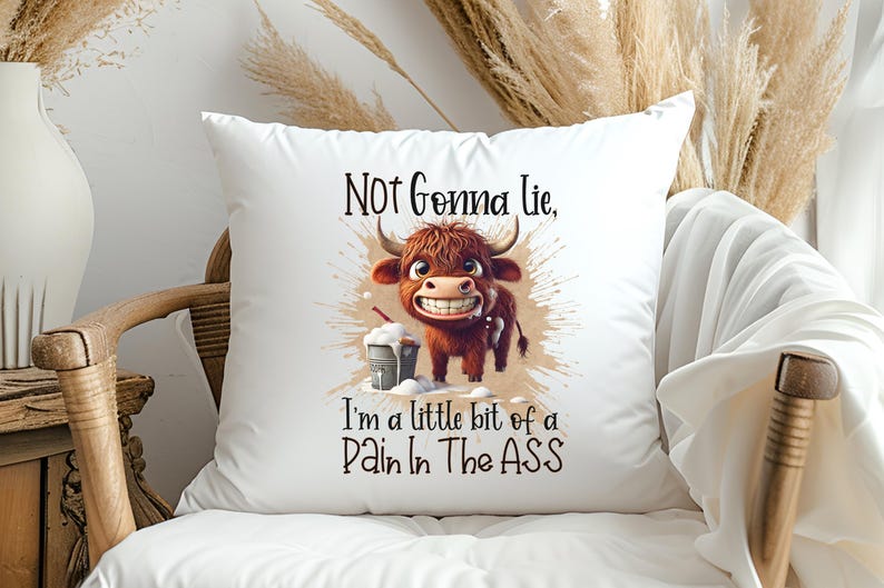 Funny Highland Cow PNG : Humor Sarcastic (digital Download) - Etsy