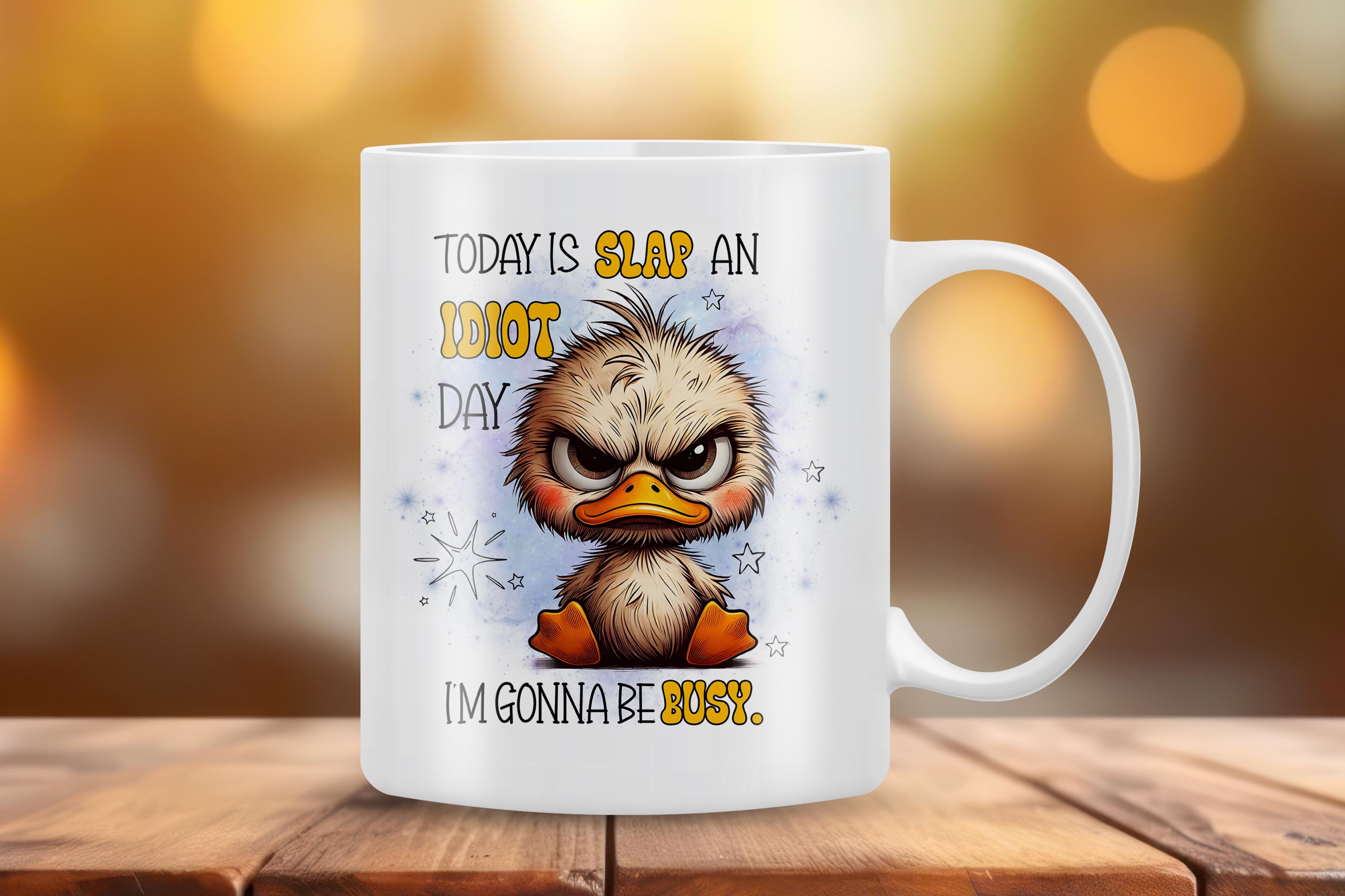 Angry Duck Slap an Idiot Day PNG: Funny Sublimation Design (digital ...