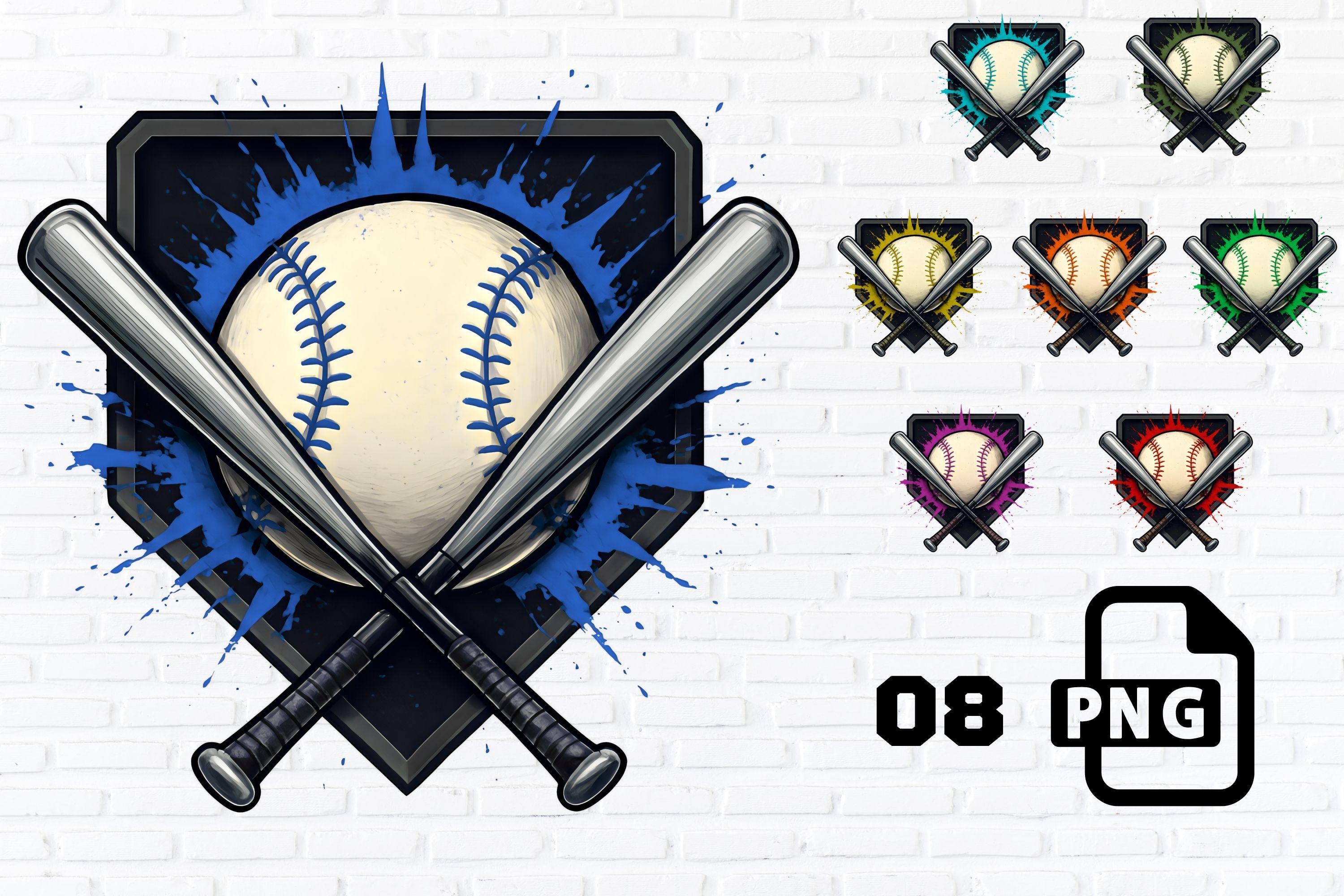 Baseball Crossed Bats PNG: Sports Team Logo, Clipart (digital Download ...