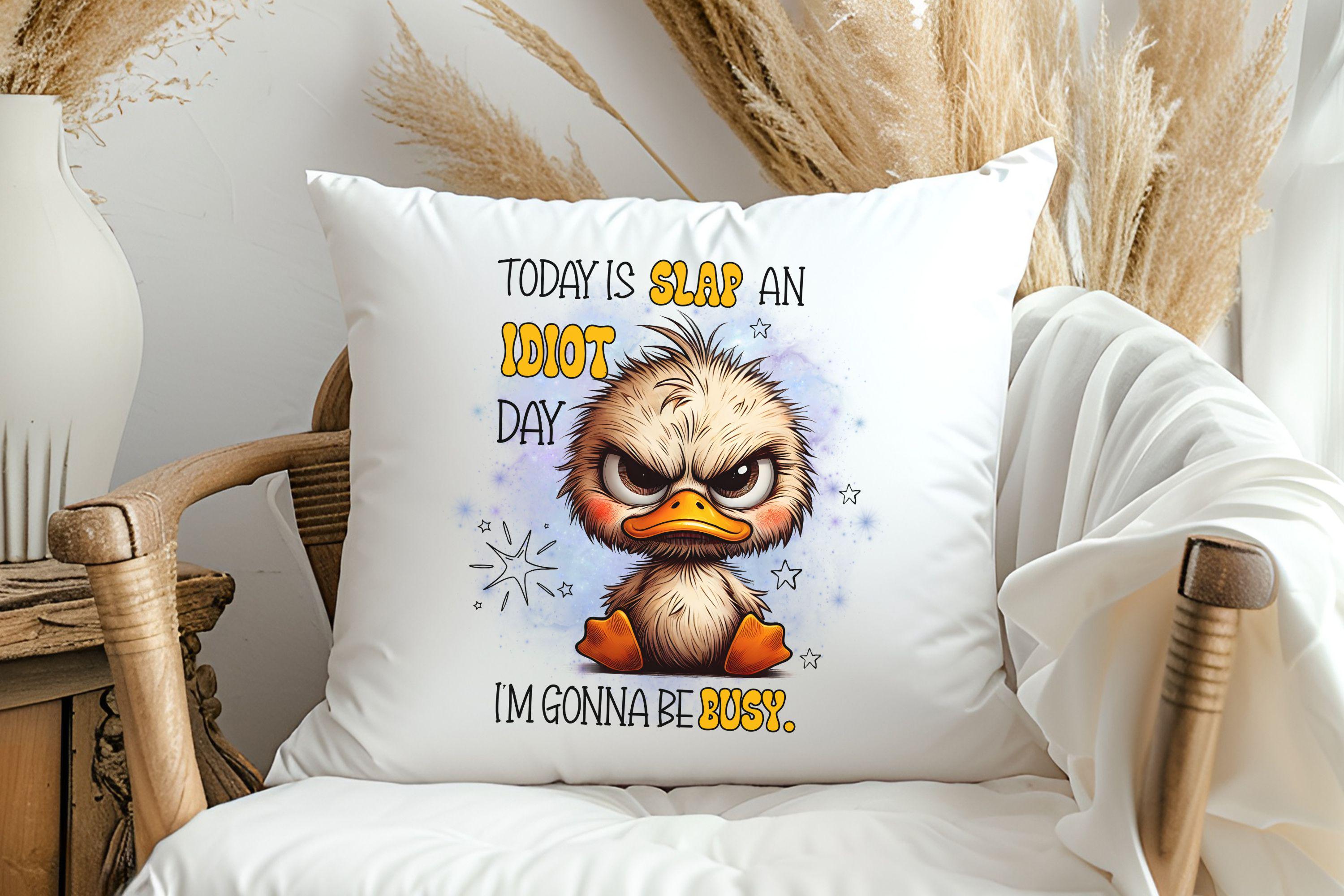 Angry Duck Slap an Idiot Day PNG: Funny Sublimation Design (digital ...