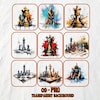 Gothic Horror Chess Clipart: Fantasy Chess Pieces PNG (commercial Use ...