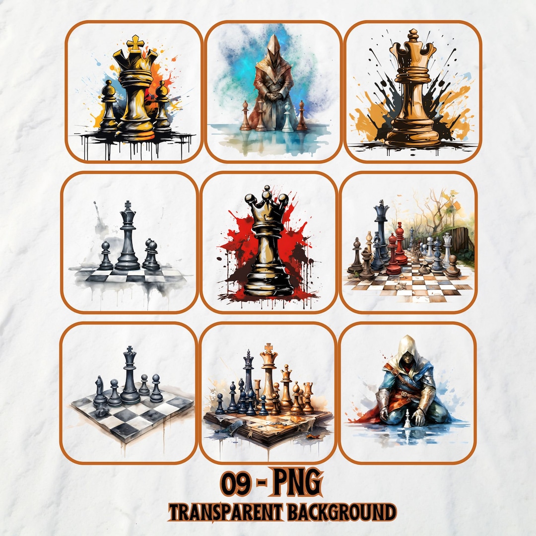 Chessboard & Pieces PNG: Transparent Background Graphics (digital ...