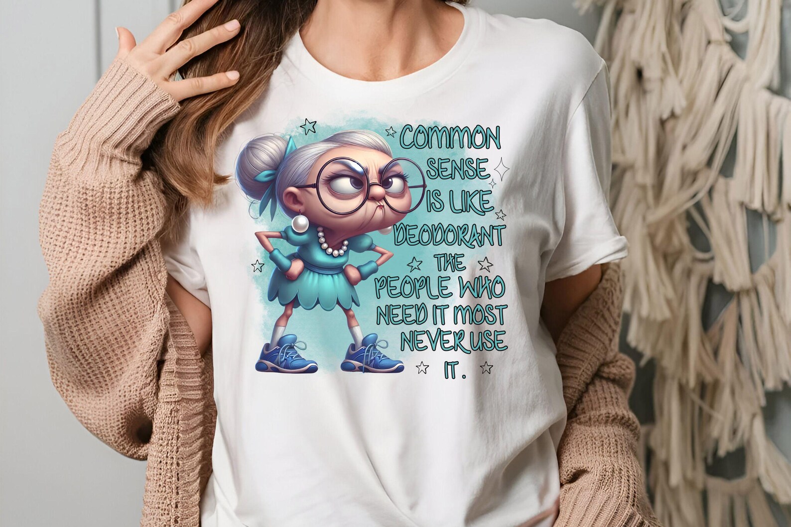 Funny Old Lady Sarcastic Quote PNG: Deodorant Humor (digital Download ...