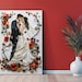 Romantic Wedding Couple Paper Quilling Wall Art Handmade 3D Art Digital ...