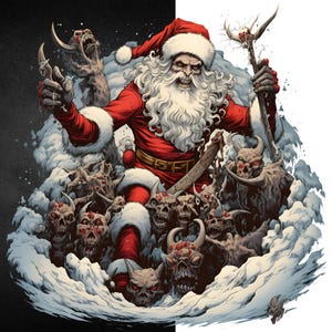 Evil Santa Claus Png,sinister Santa Png,dark Christmas Santa Graphics ...