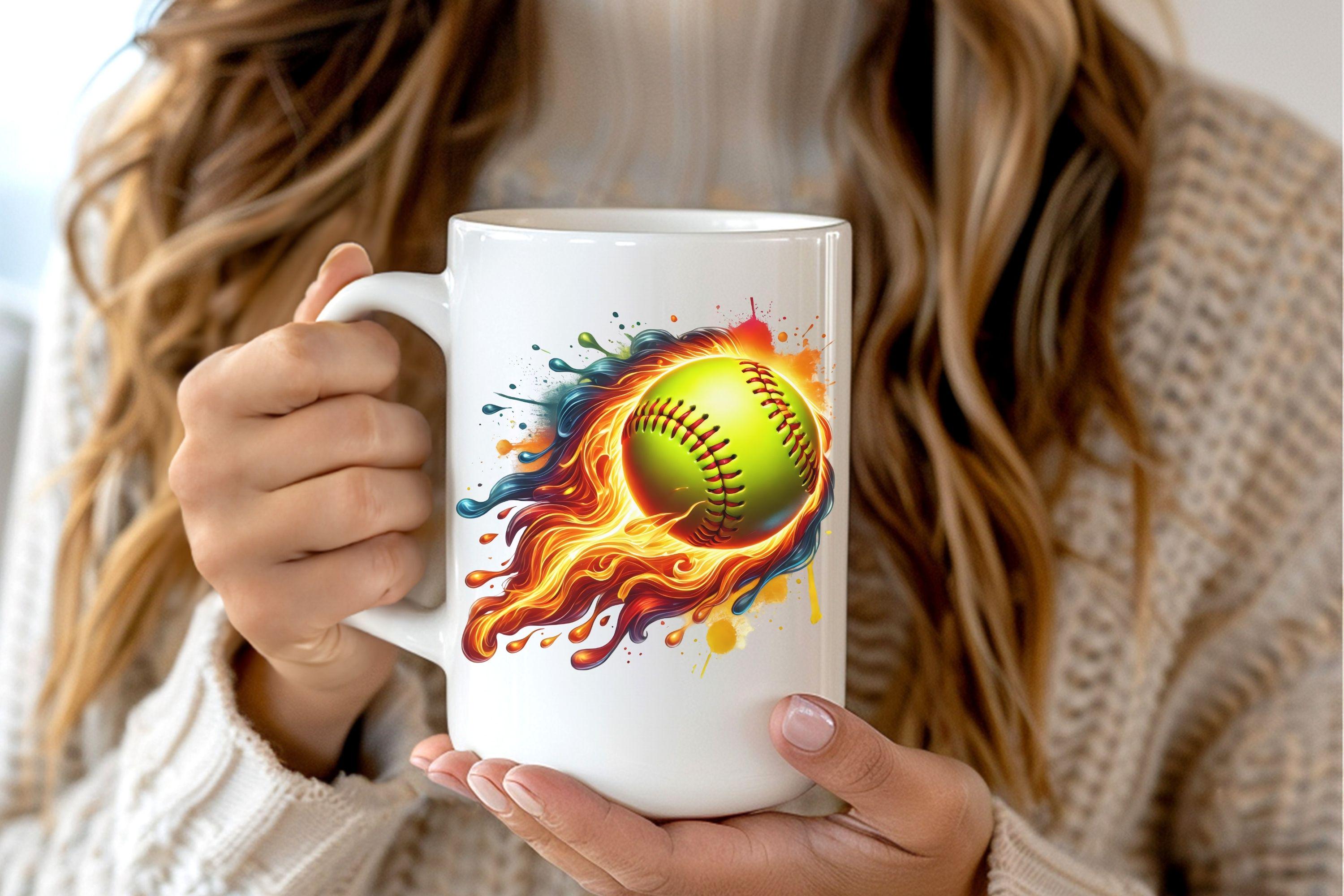 Flaming Softball PNG: Fiery Sports Clipart (digital Download) - Etsy