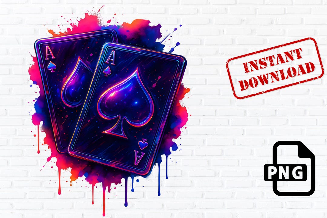 Neon Ace of Spades PNG, Playing Cards Clipart, Galaxy Poker Art, Solid ...