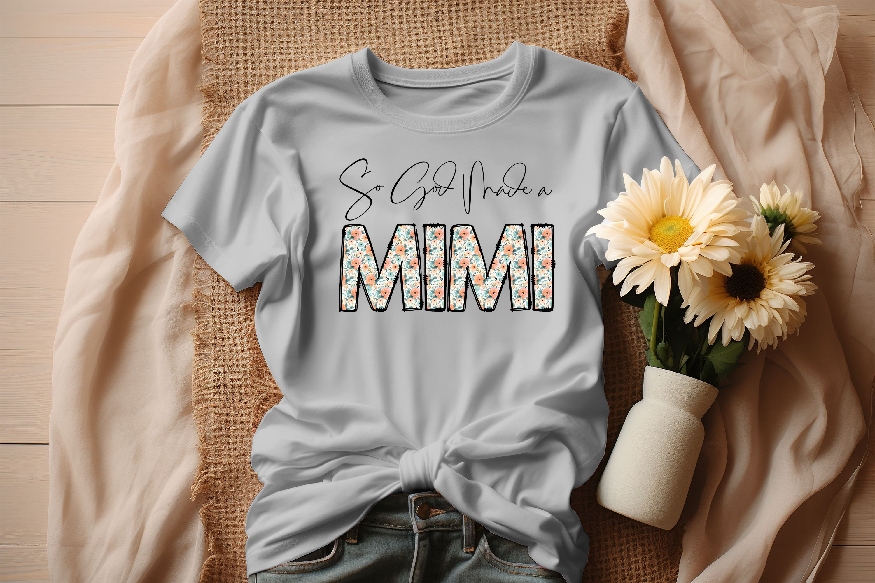 So God Made a Grandma PNG: Floral Grandma Motifs (digital Download) - Etsy