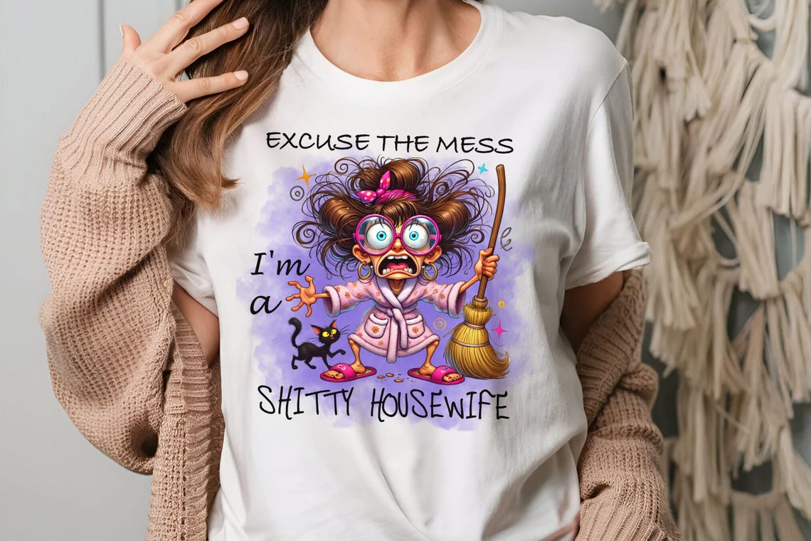 Funny Housewife PNG: Messy Mom Life Clipart (digital Download) - Etsy