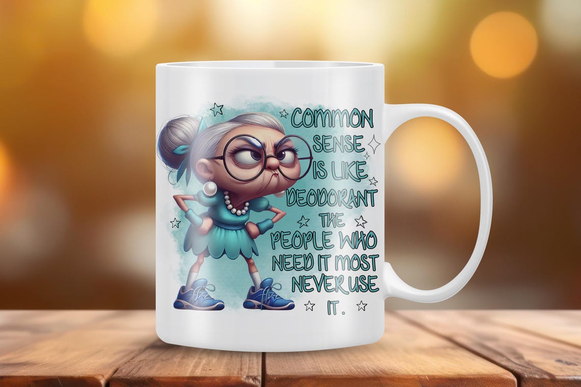 Funny Old Lady Sarcastic Quote PNG: Deodorant Humor (digital Download ...