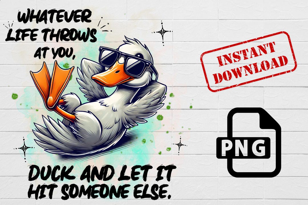 Funny Duck Meme PNG: Sarcastic Humor Clipart (digital Download) - Etsy