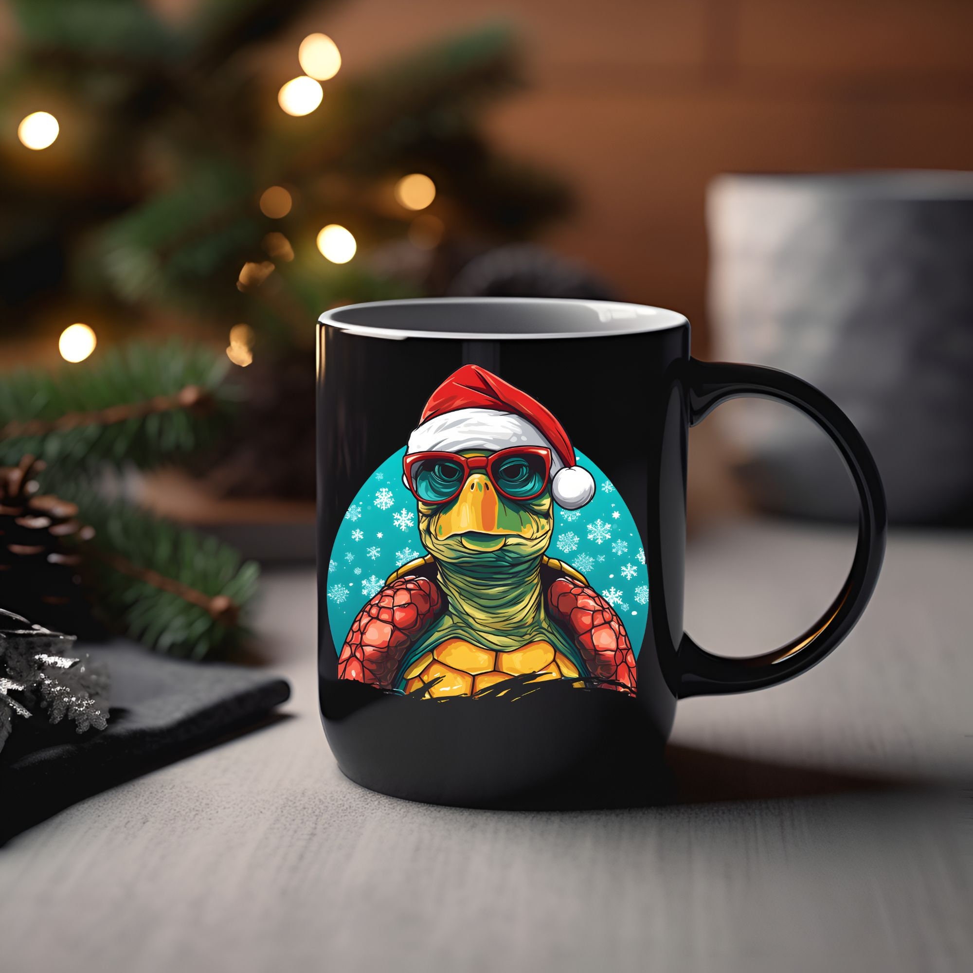 Santa Turtle Pngchristmas Turtle Pngturtle in Santa Hat - Etsy