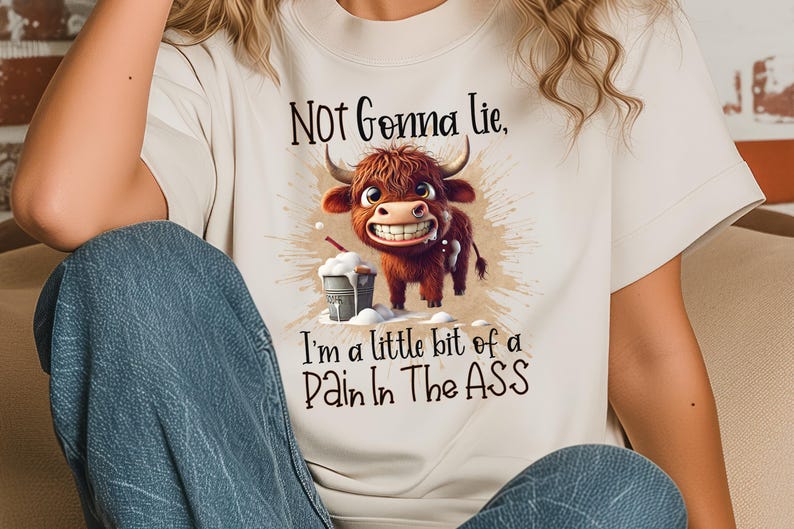 Funny Highland Cow PNG : Humor Sarcastic (digital Download) - Etsy