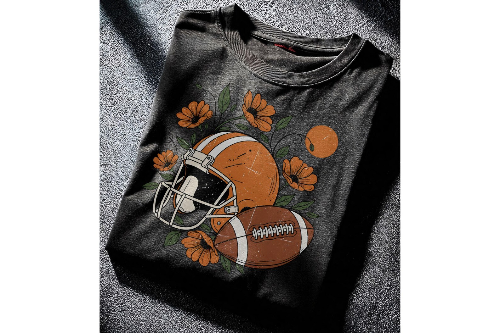 Preppy Fall Football PNG | Floral Helmet & Ball | Instant Download ...