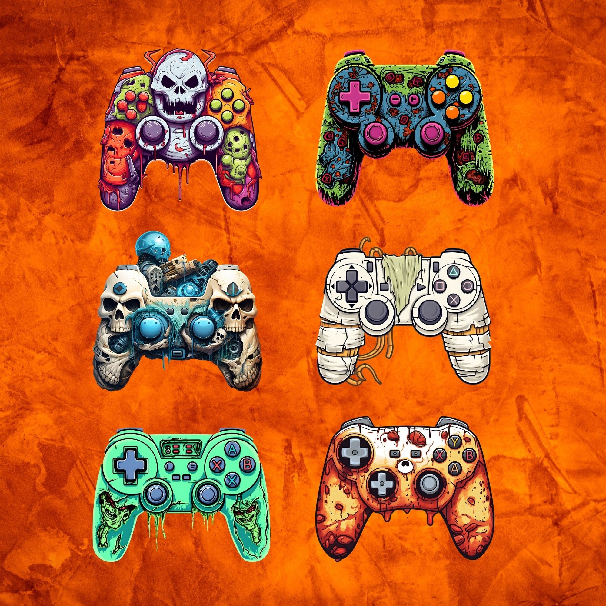 Halloween Gaming Controllers Pngcreepy Gaming Controllers - Etsy