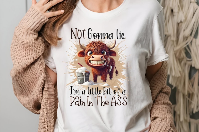 Funny Highland Cow PNG : Humor Sarcastic (digital Download) - Etsy
