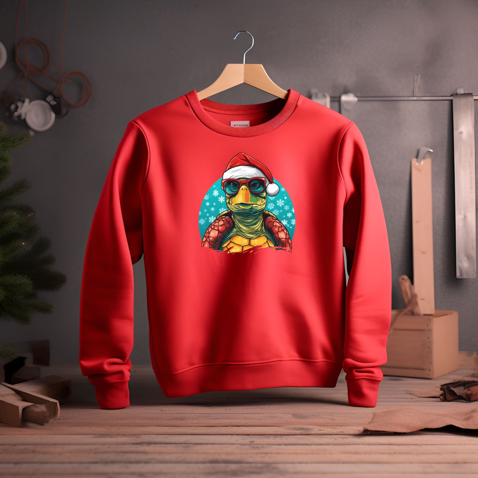 Santa Turtle Pngchristmas Turtle Pngturtle in Santa Hat - Etsy