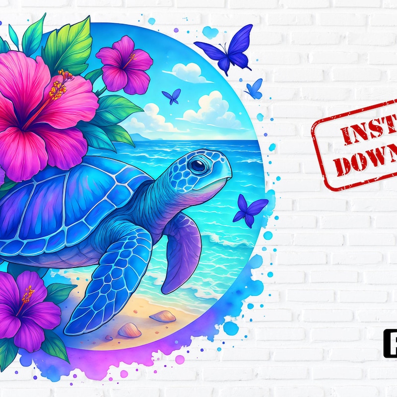 Hibiscus Turtle - Etsy