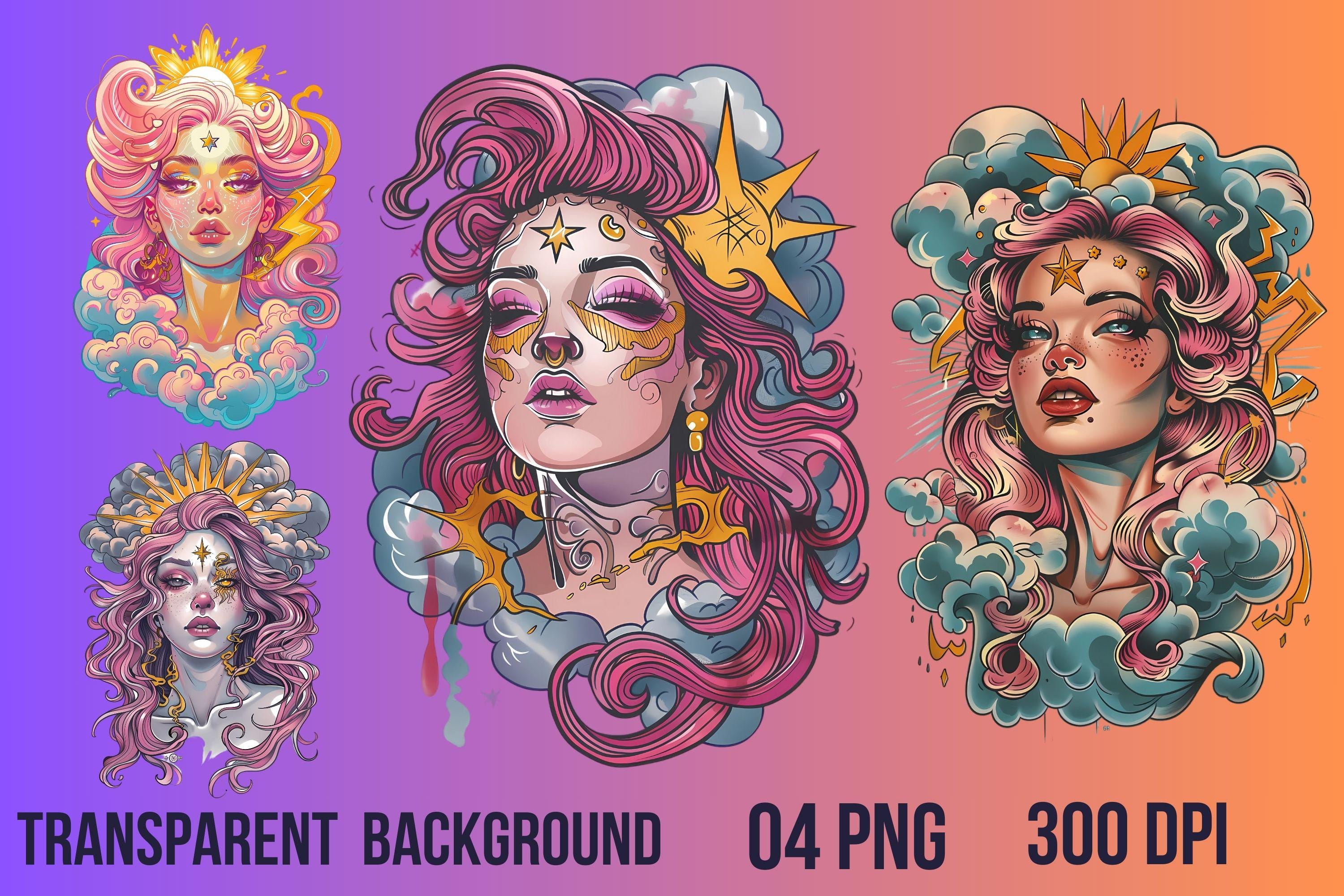 Vibrant Celestial Art PNG Download Stunning Digital Illustration With ...