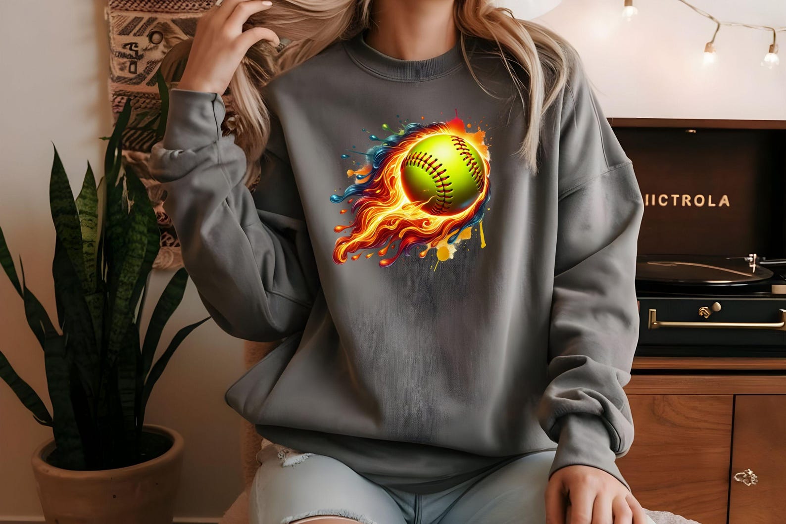 Flaming Softball PNG: Fiery Sports Clipart (digital Download) - Etsy