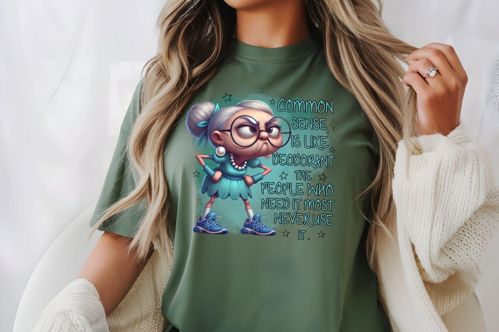 Funny Old Lady Sarcastic Quote PNG: Deodorant Humor (digital Download ...