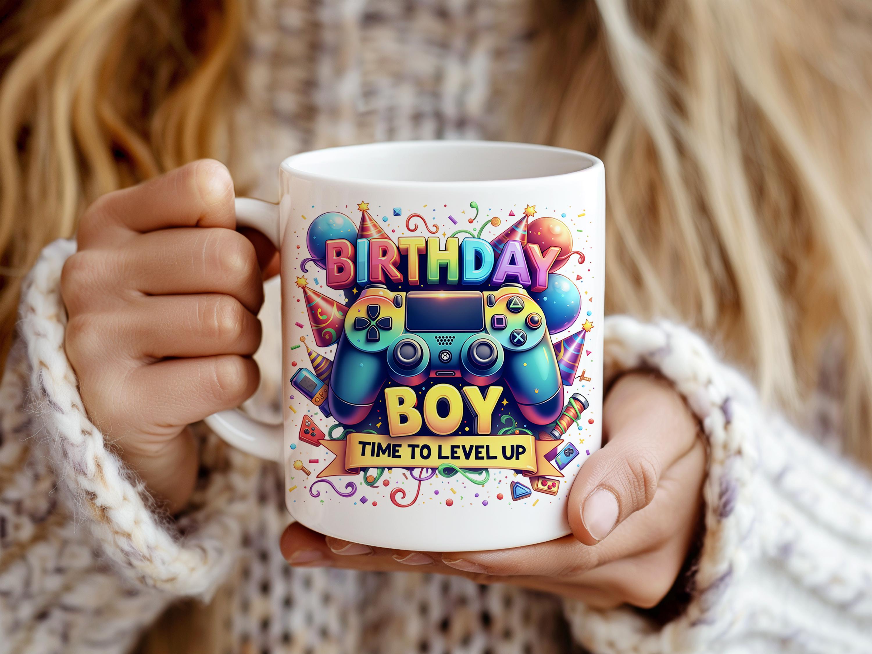 Gamer Birthday PNG: Level up Controller, Boy Video Game Design (digital ...