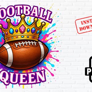 Football Queen PNG: Game Day Shirt Design (digital Download) - Etsy