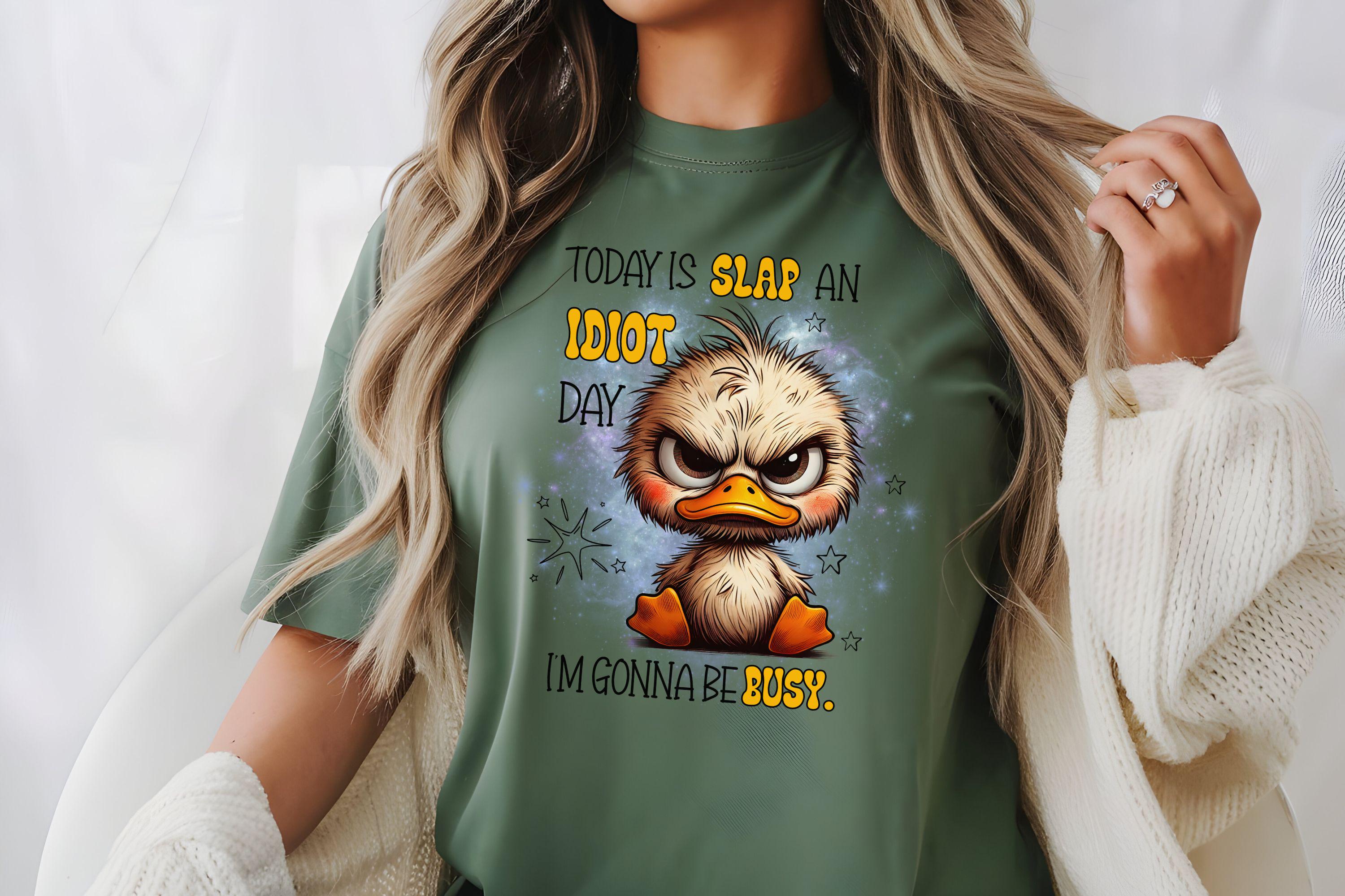 Angry Duck Slap an Idiot Day PNG: Funny Sublimation Design (digital ...
