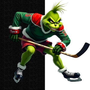 Funny Hockey Mascot Animal PNG, Sports Sublimation Clipart for Kids ...