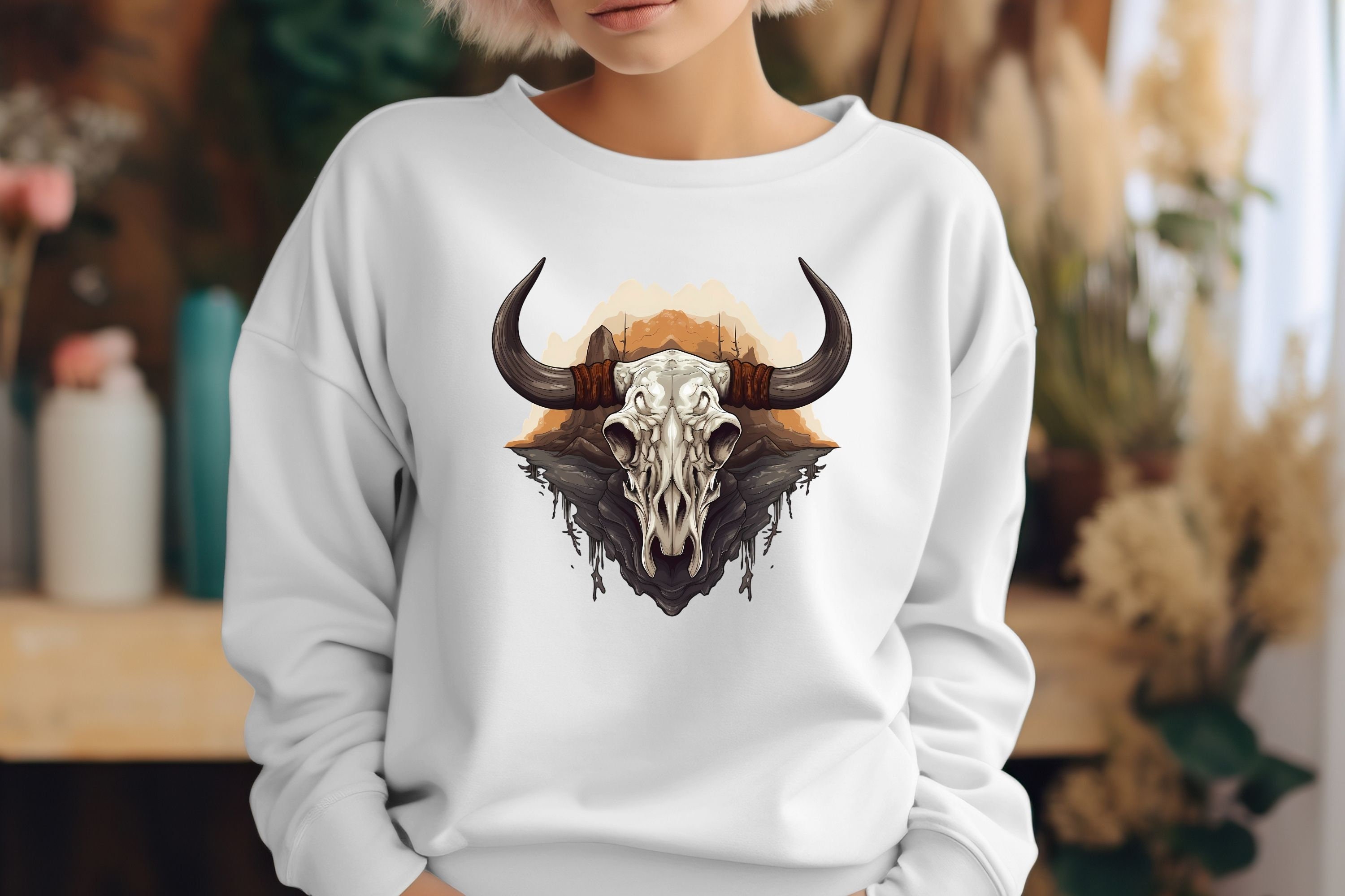 Bull Skull PNG: Nature-inspired Graphic Art (digital Download) - Etsy