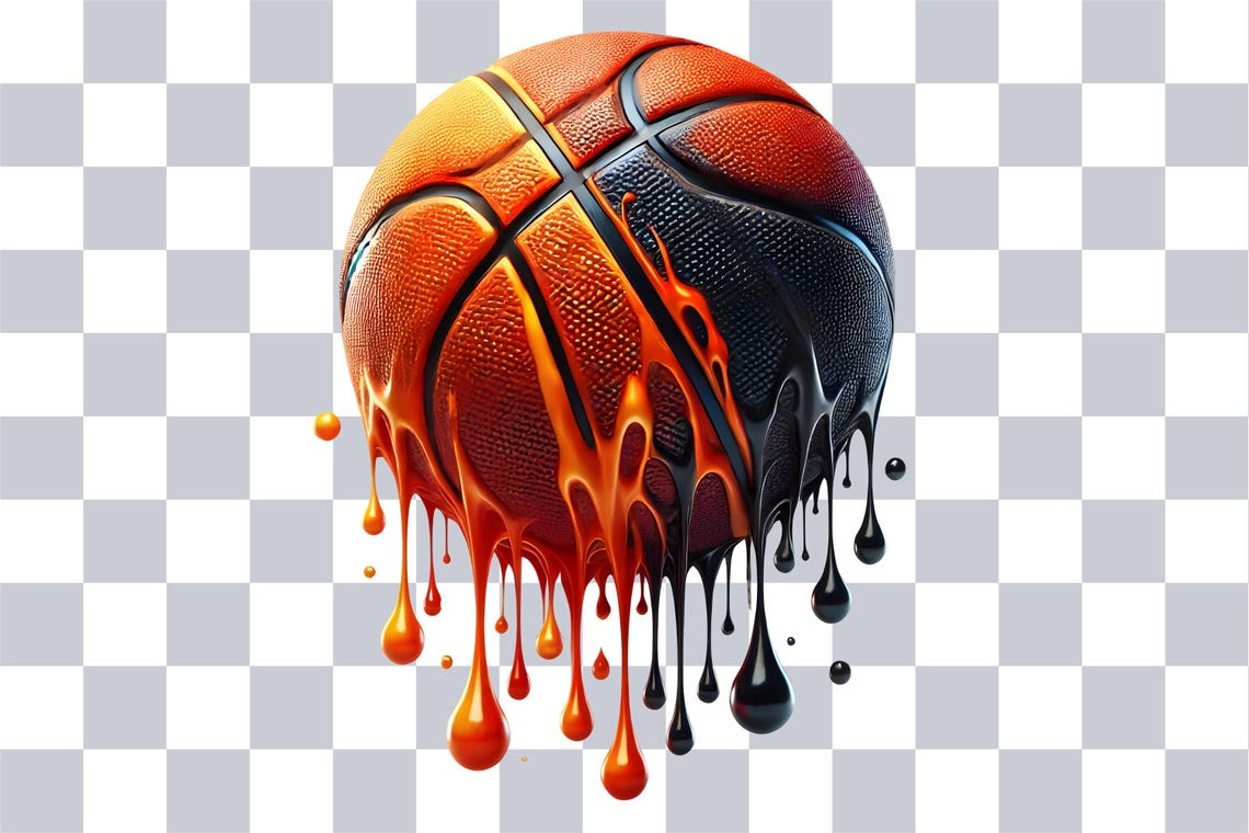 Dripping Sports Ball PNG Bundle: Sublimation Clipart (instant Download ...