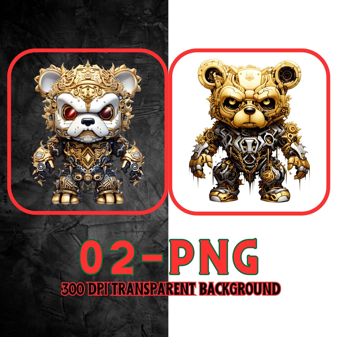 Robot Teddy Bear Png,mechanical Teddy,robot Plush Bear Digital Download ...