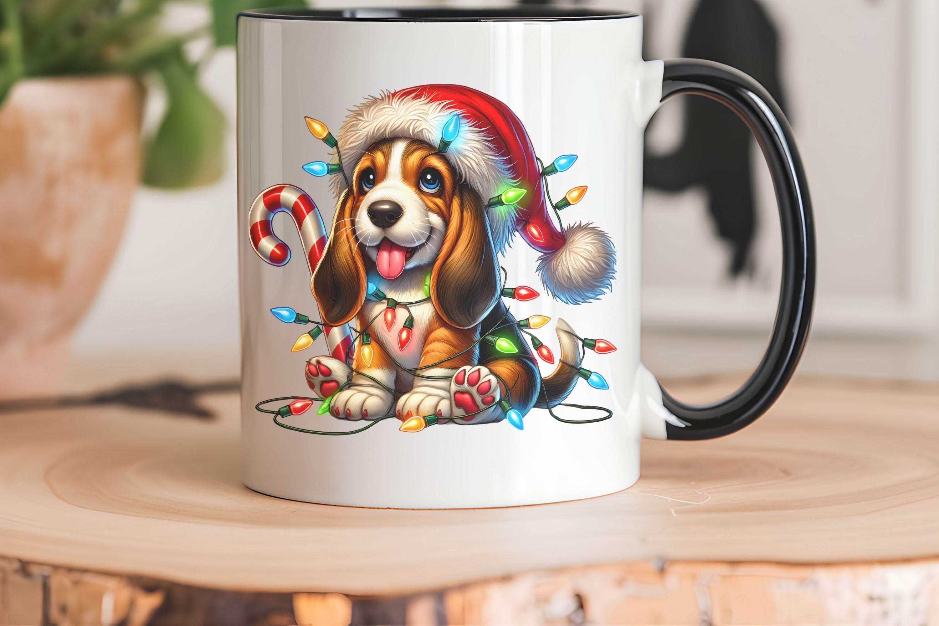 Basset Hound Christmas Lights PNG | Santa Dog (digital Download) - Etsy