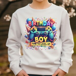 Gamer Birthday PNG: Level up Controller, Boy Video Game Design (digital ...