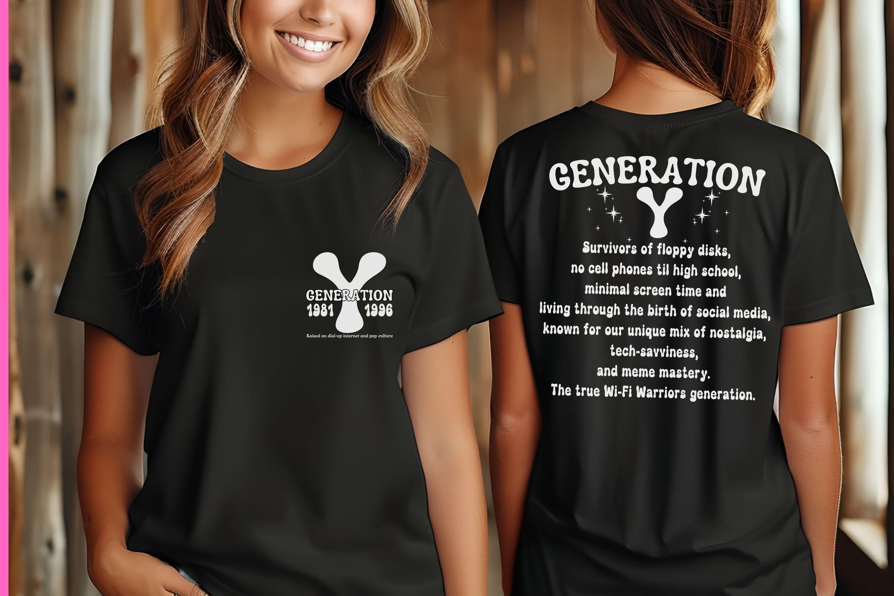 Generations X, Y, Z & Alpha PNG Bundle: Retro Designs (digital Download ...