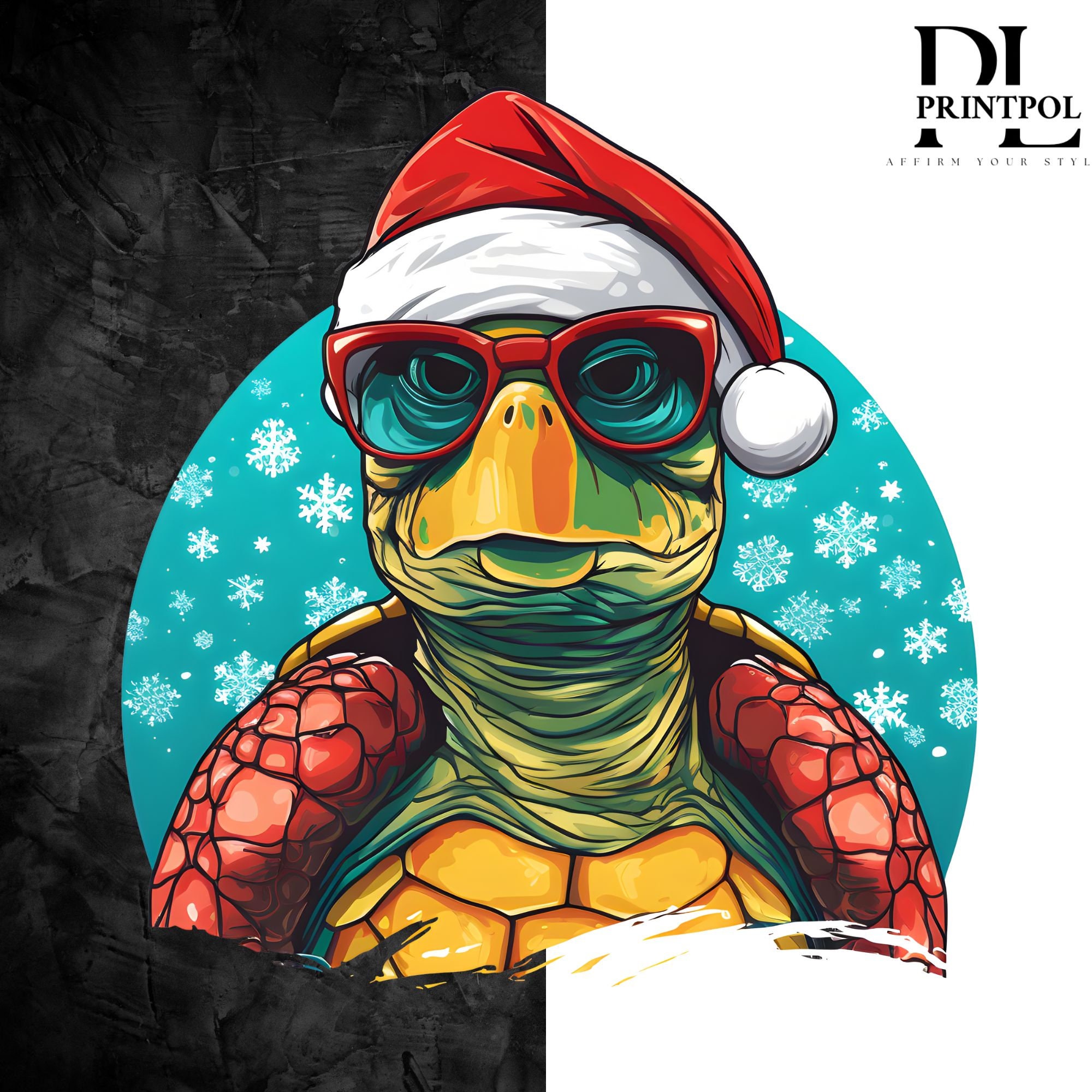 Santa Turtle Pngchristmas Turtle Pngturtle in Santa Hat - Etsy
