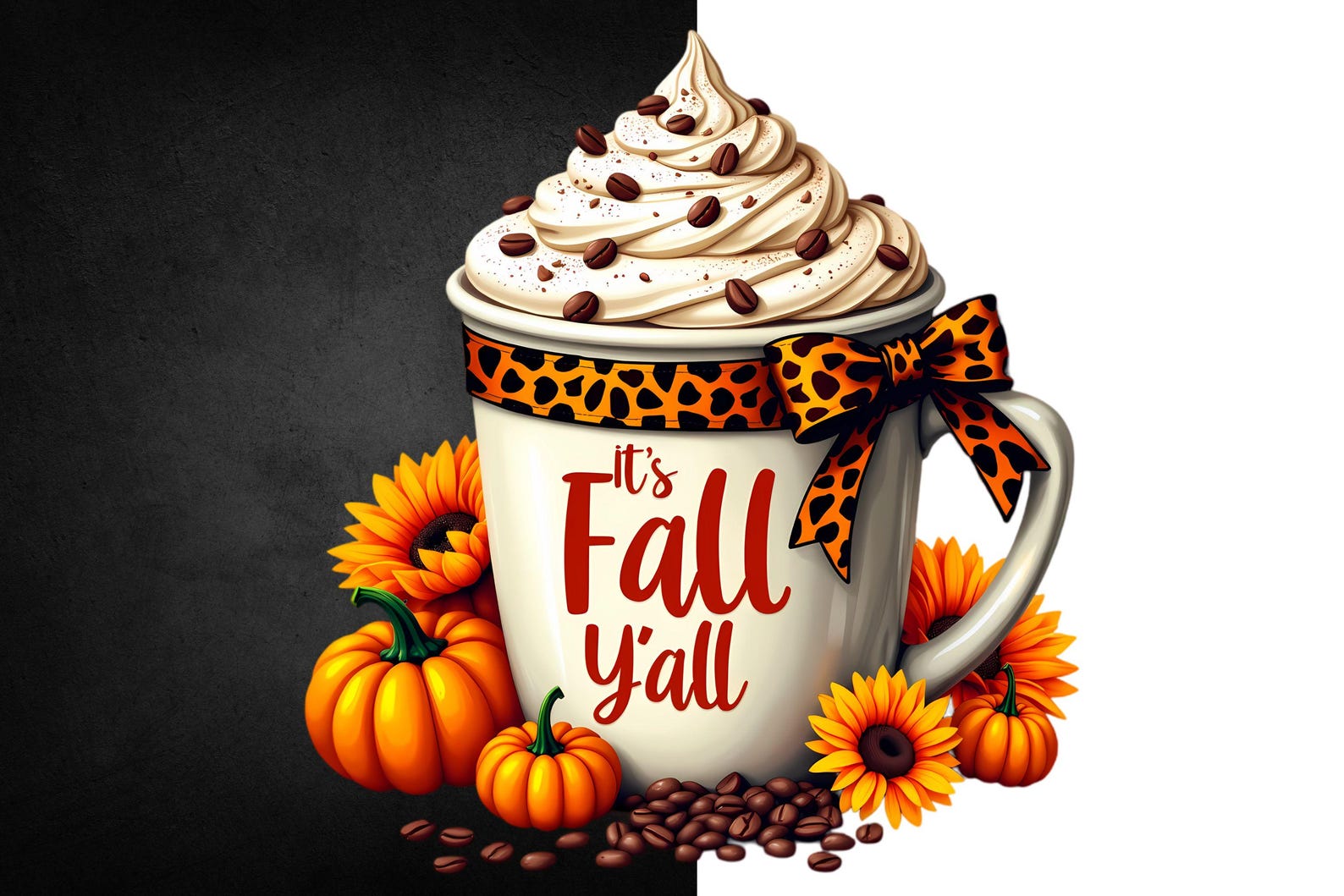 Pumpkin Spice Fall PNG Clipart It's Fall Y'all Sublimation Design ...