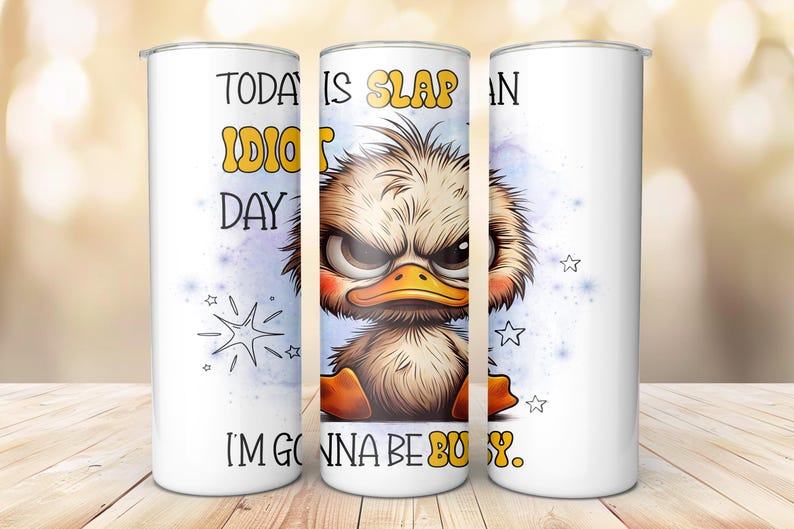 Angry Duck Slap an Idiot Day PNG: Funny Sublimation Design (digital ...