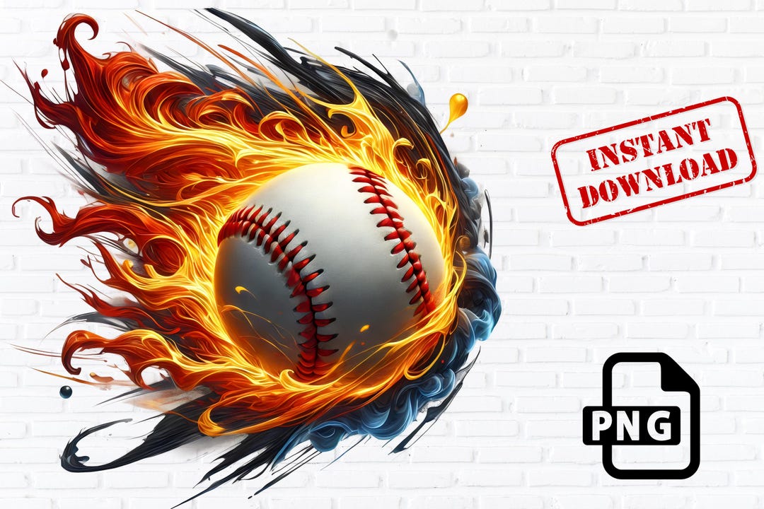 Flaming Baseball PNG, Fire Baseball Clipart, Burning Baseball, Game Day ...
