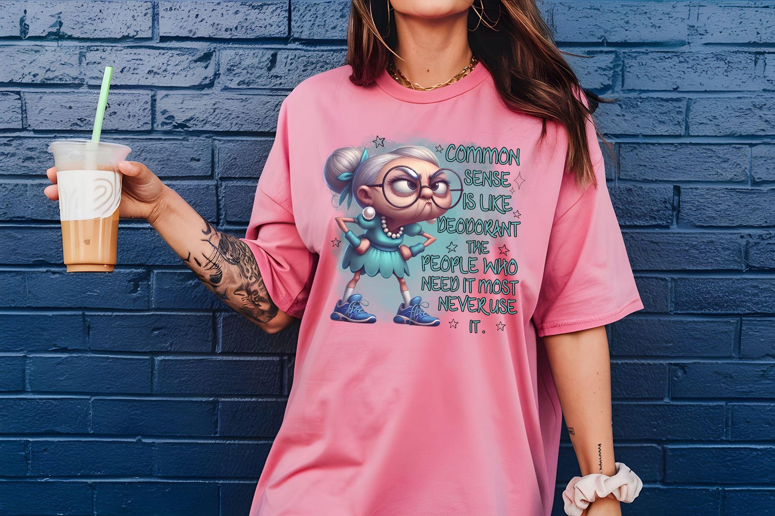 Funny Old Lady Sarcastic Quote PNG: Deodorant Humor (digital Download ...