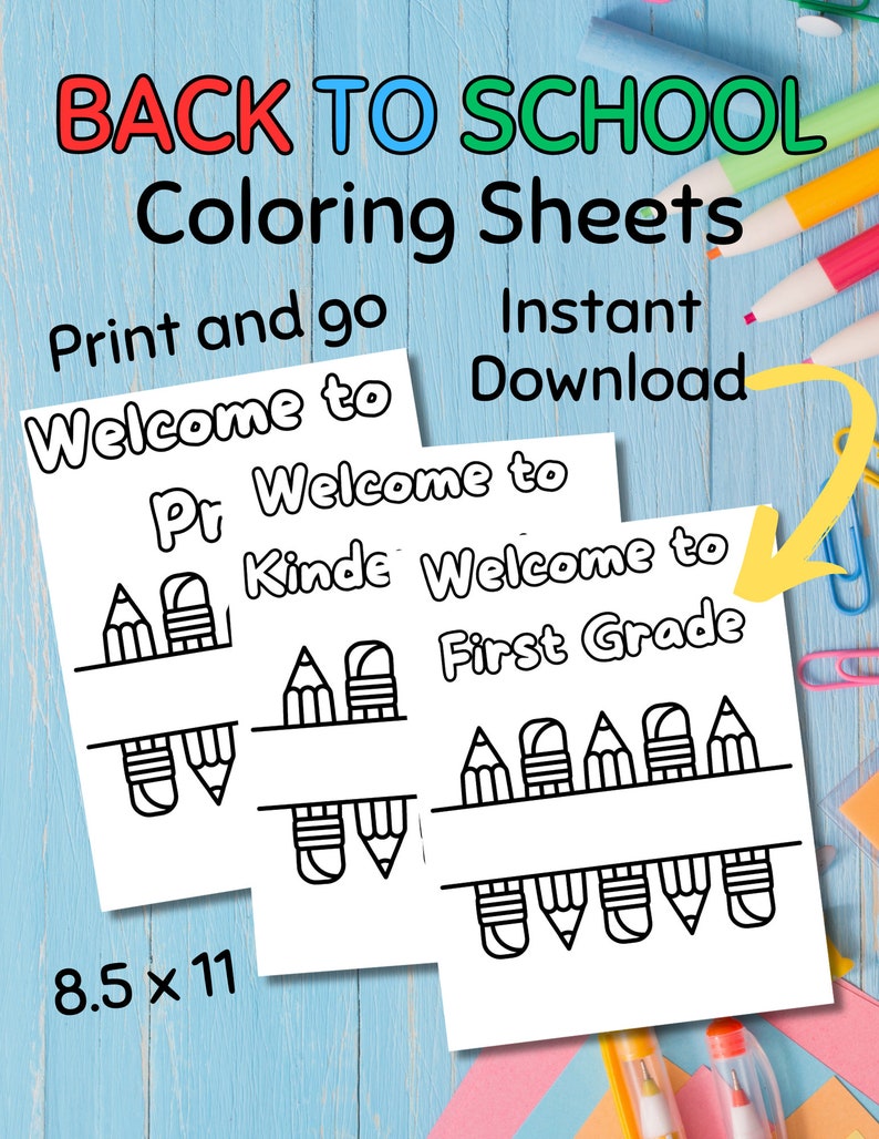Printable Back to School Coloring Sheetsback to Schoolschool Coloring ...
